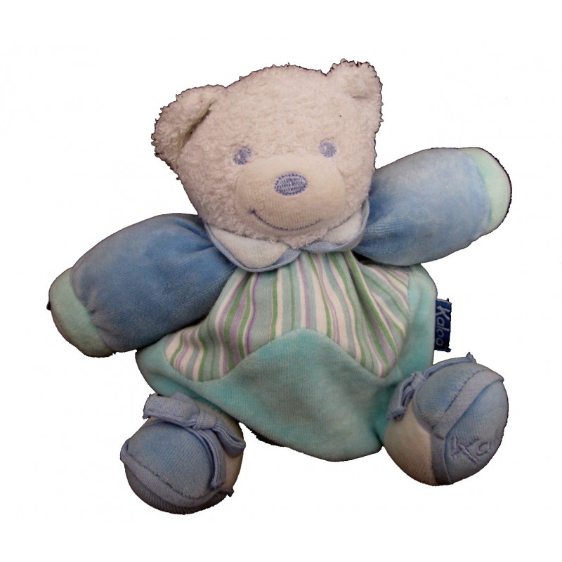 KALOO doudou ours boule blue