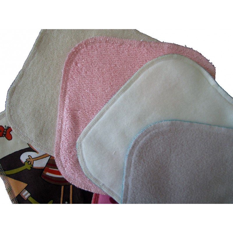 lingettes lavables pour la toilette de bébé coton bio bambou